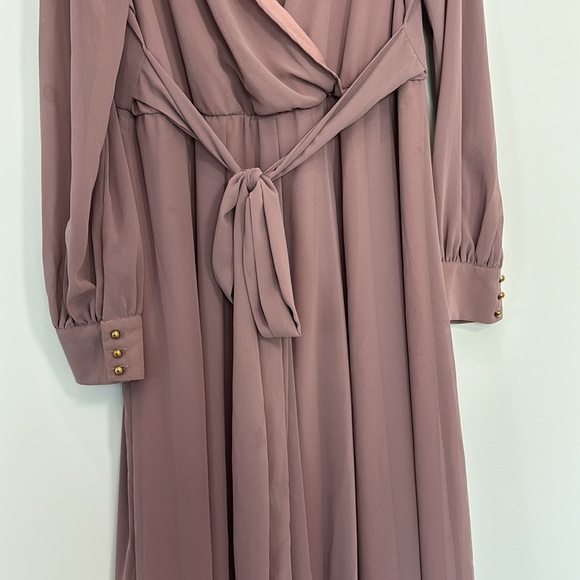 Baltic Born | Dresses | Baltic Born Lydia Mauve Pleated Wrap Gown ...